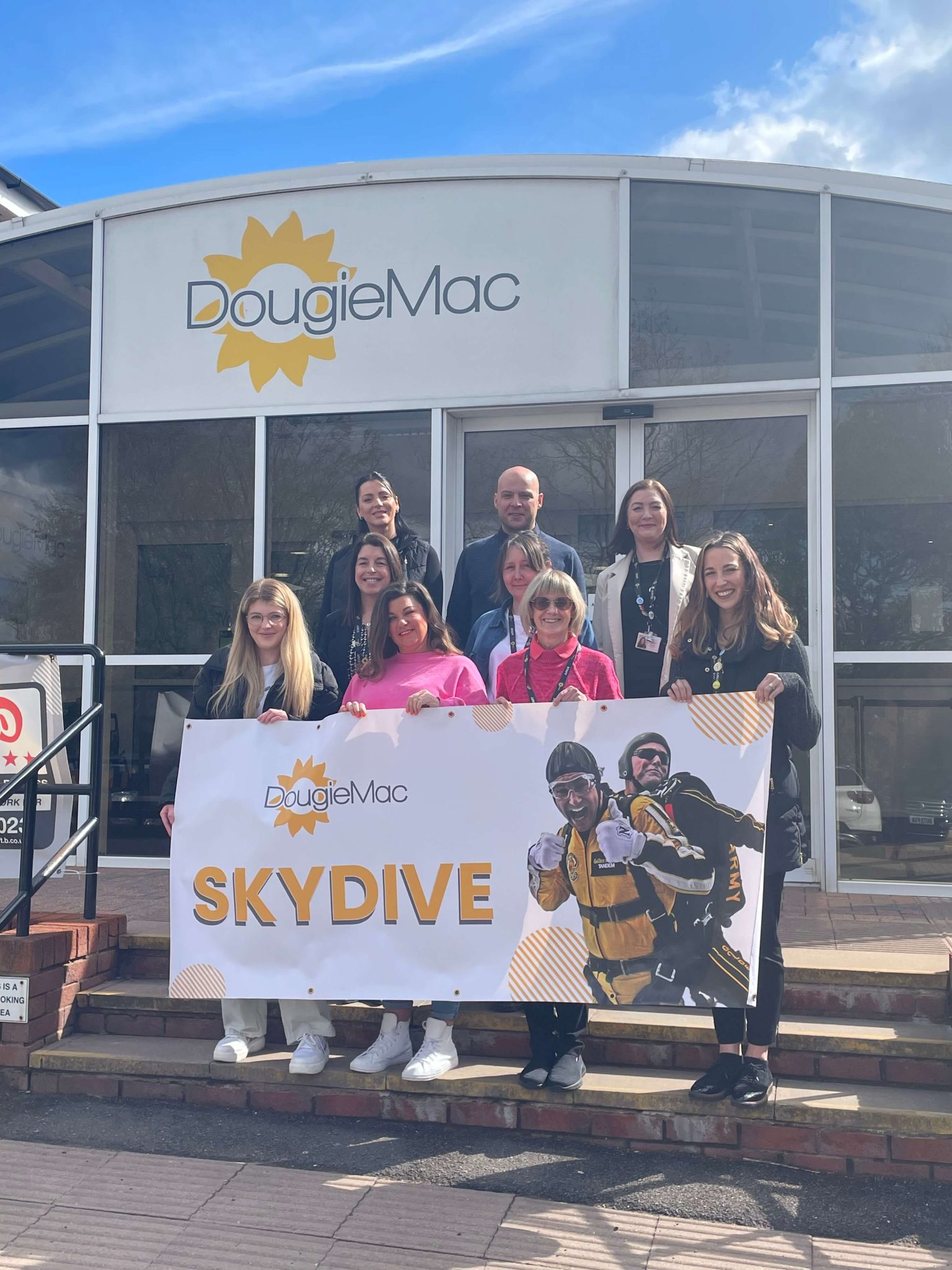 Daring Dougie Mac Team takes the plunge in a skydive | Dougie Mac